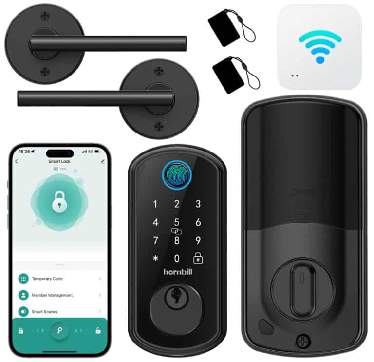 Fingerprint Door Lock - Smart Lock with App WiFi & Alexa Control - Y4 ...