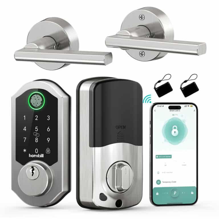 Digital Door Lock Easy Installation Fingerprint WiFi Deadbolt | A4 Hornbill