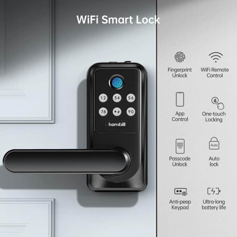Fingerprint Door Handle: Smart Lock with WiFi & Easy Installation ...
